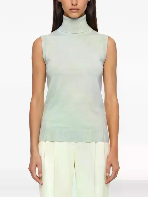 Sportmax Roll-neck Sleeveless Sweater - Green