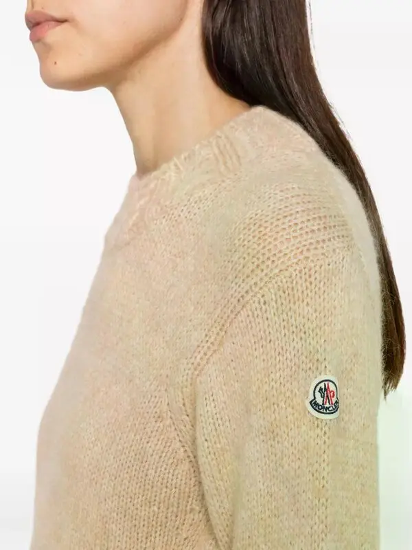 Moncler Logo-patch Cable-knit Sweater