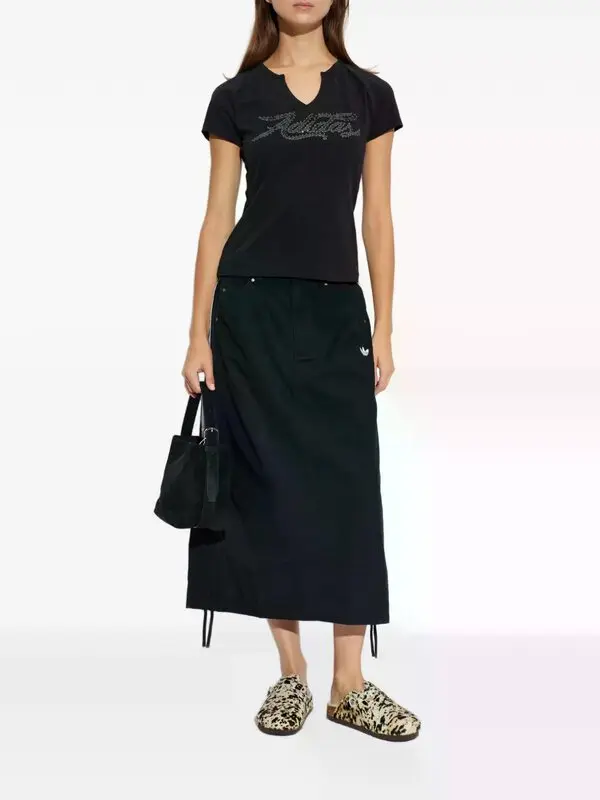 Adidas Logo-embroidered Drawstring Skirt