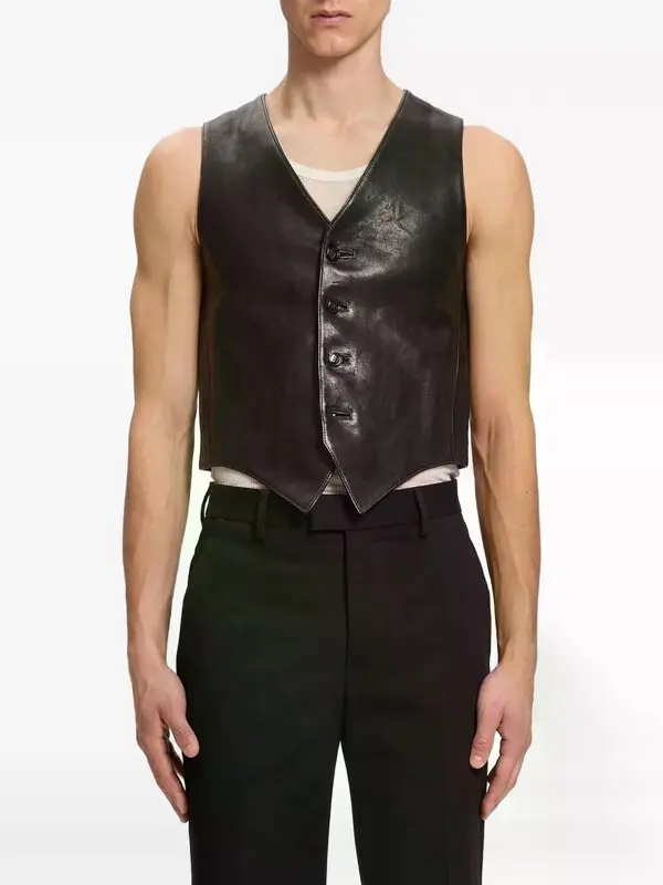 ANN DEMEULEMEESTER Alrik Leather Waistcoat