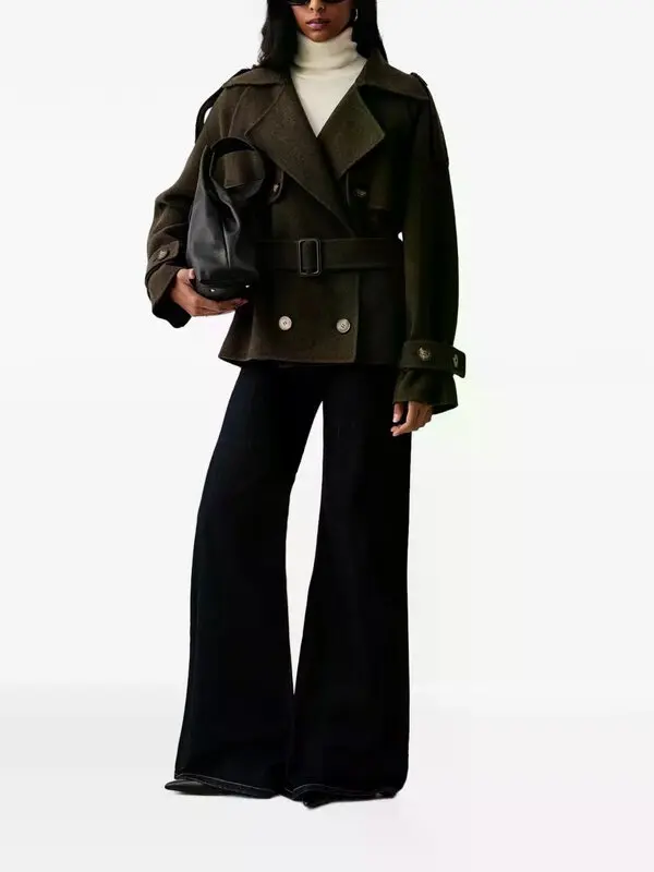 VICOLO Double-breasted Belted Coat