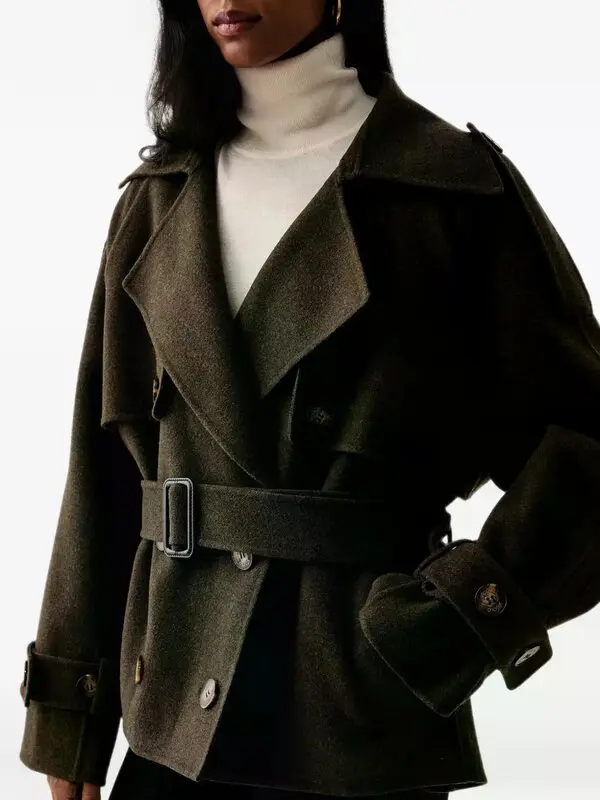VICOLO Double-breasted Belted Coat