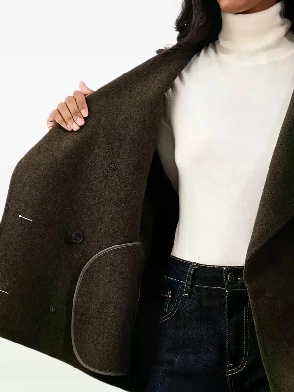 VICOLO Double-breasted Belted Coat