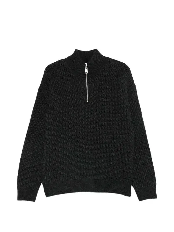 Lacoste Quarter-zip Waffle-knit Sweater