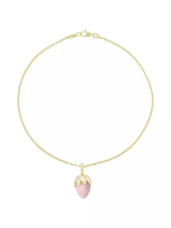 UNIFORM OBJECT Pink Opal Diamond Necklace