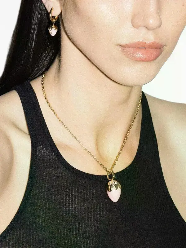 UNIFORM OBJECT Pink Opal Diamond Necklace