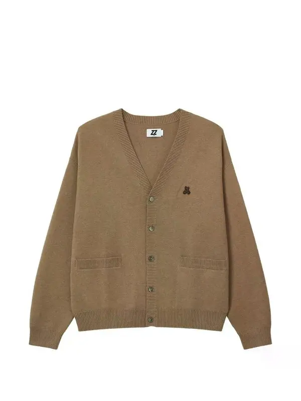 Izzue Logo-embroidered V-neck Cardigan