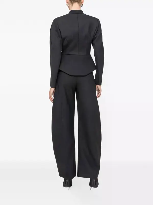 NISSA Wool-blend Barrel Fit Pants