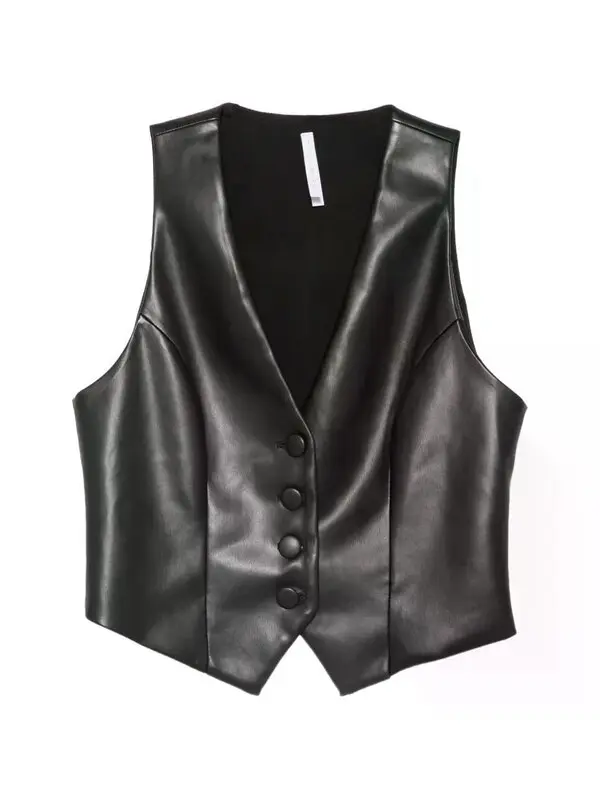 Imperial Button-fastening V-neck Gilet