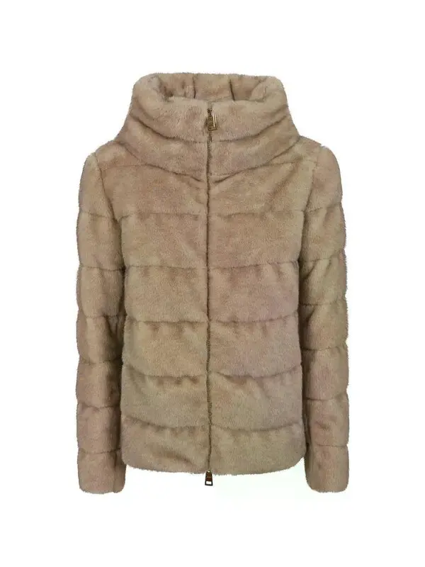 Herno Faux-fur Padded Jacket - Neutrals