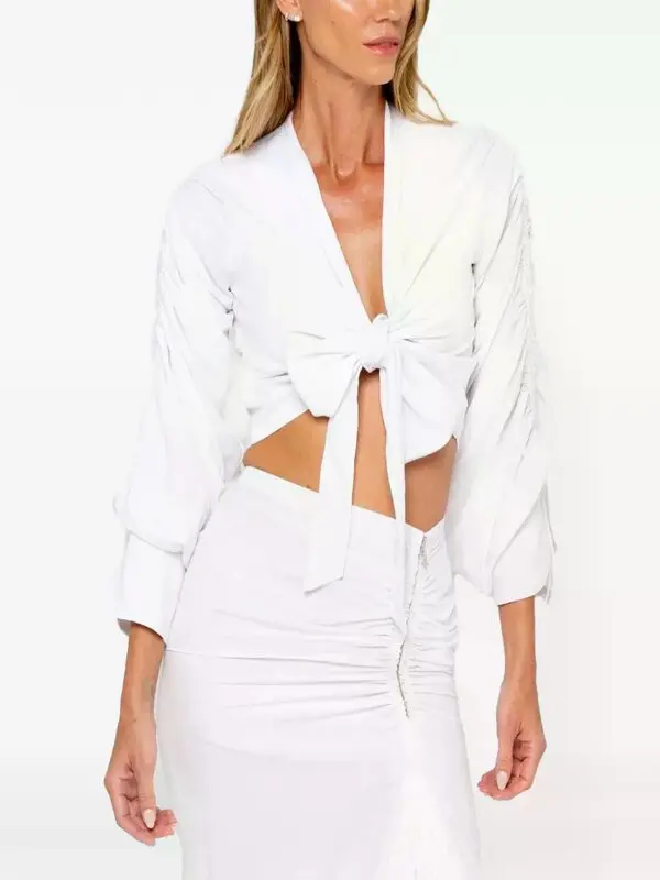 JBQ Dakota Bow-detail Blouse - White