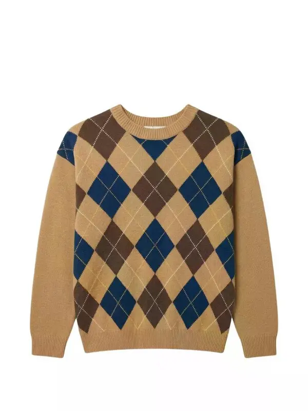DUNST Argyle-intarsia Sweater