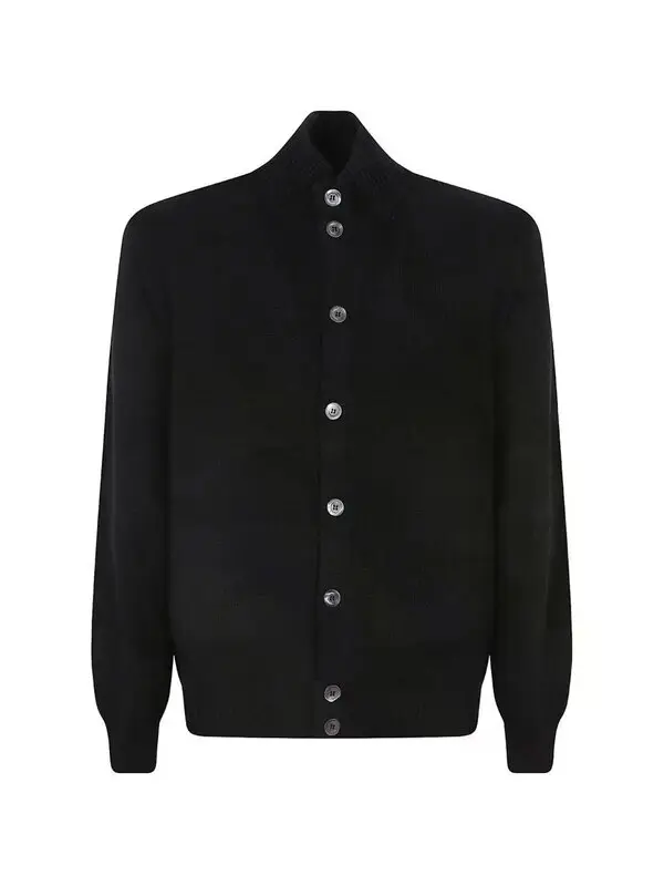 CRUCIANI High-neck Buttoned Knit Cardigan