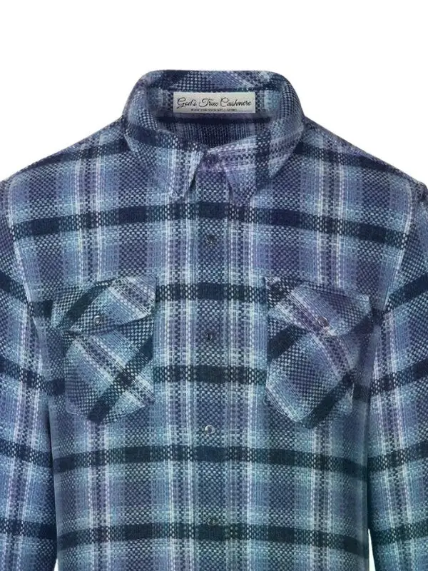 GOD'S TRUE CASHMERE Check-pattern Cashmere Shirt