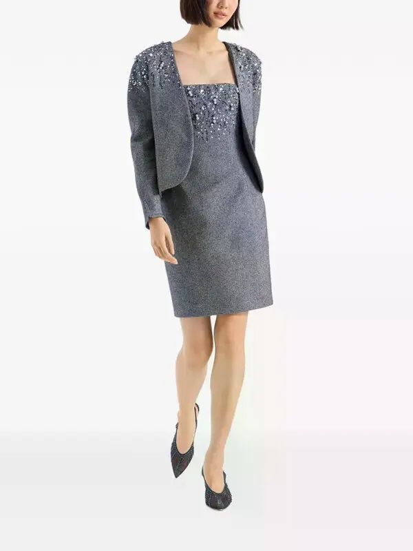 GENNY Crystal-embellished Strapless Mini Dress