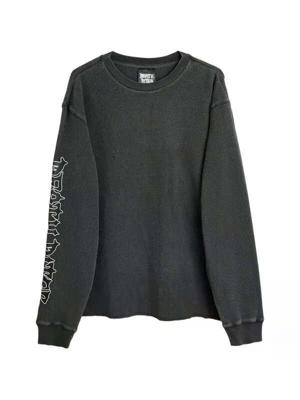 DEATH RITES Waffle-knit Logo-print T-shirt