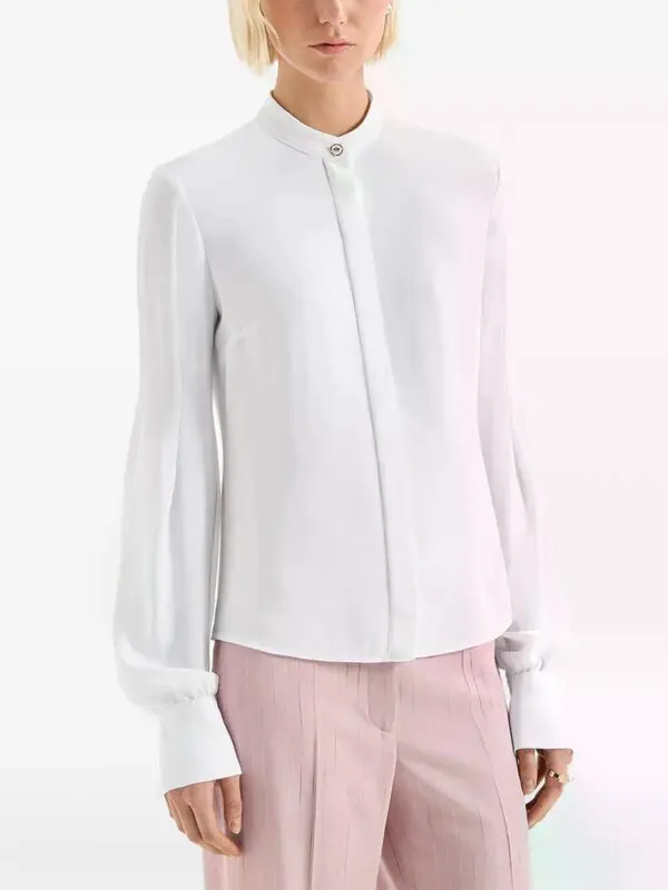 GENNY Mandarin-collar Long-sleeve Shirt