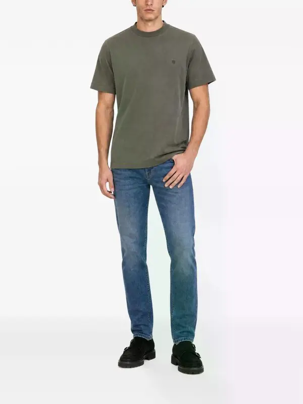 BOSS Logo-embroidered T-shirt - Green