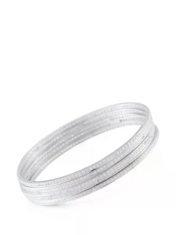 LB EXCLUSIVE Diamond Stackable Bangles - Silver