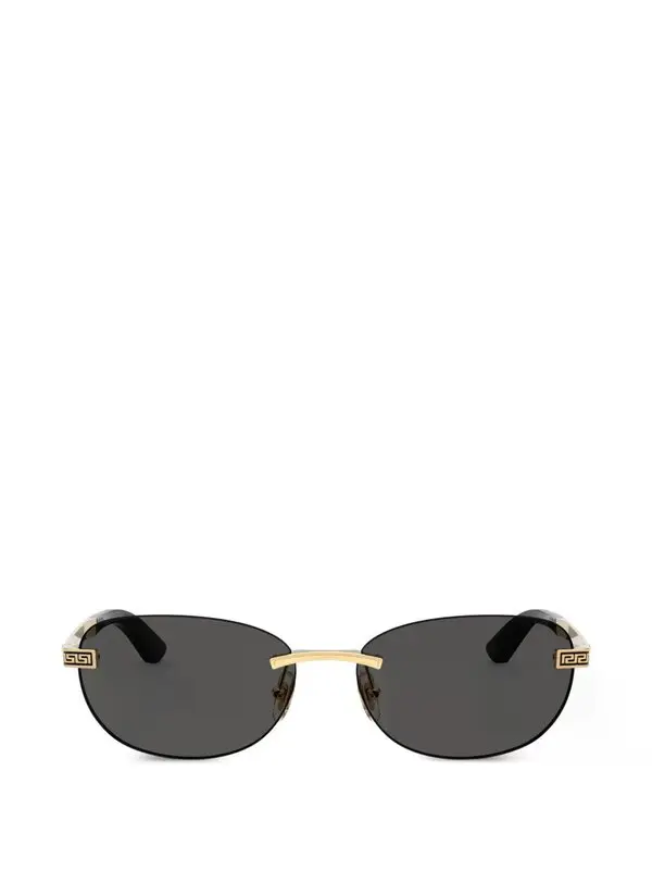Versace Greca-pattern Rimless Sunglasses - Gold