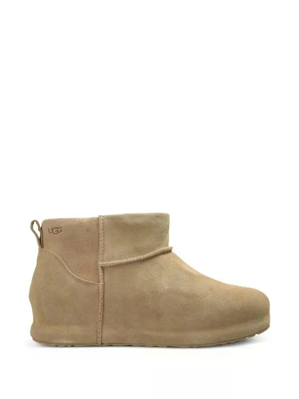 UGG Classic Mini Enwrap Suede Ankle Boots - Neutrals