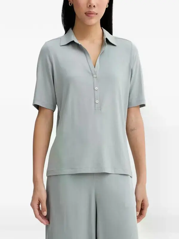Marc O'polo Button-placket Short-sleeve Polo Top