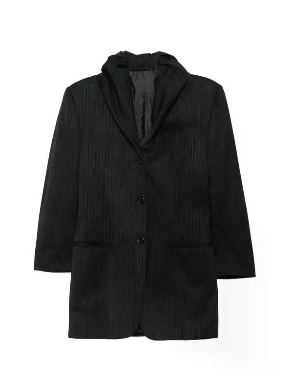 ROMEO GIGLI 1990s Pinstripe Shawl-collar Coat