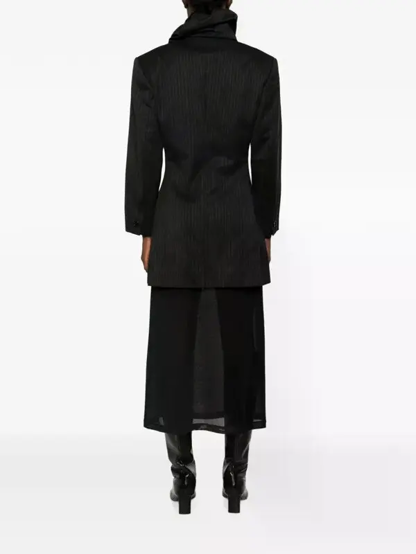 ROMEO GIGLI 1990s Pinstripe Shawl-collar Coat