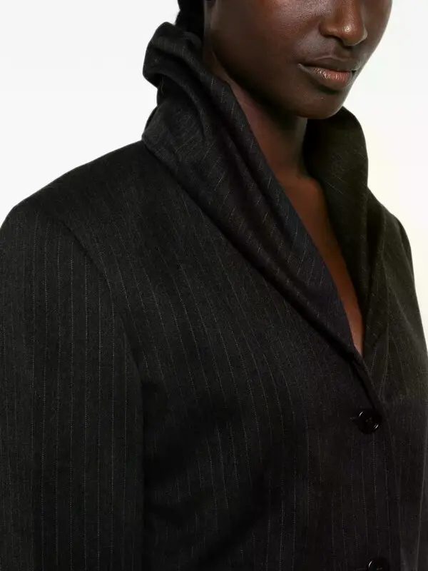ROMEO GIGLI 1990s Pinstripe Shawl-collar Coat