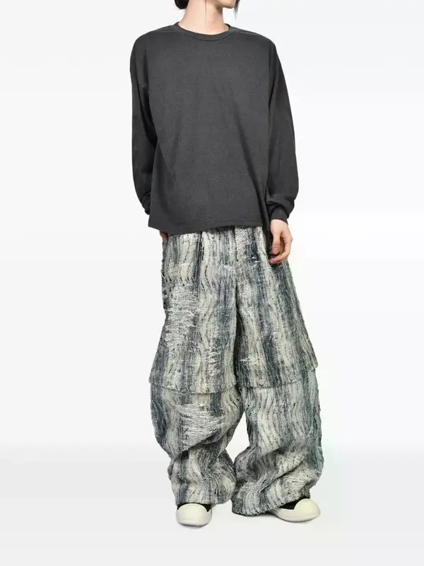 TAAKK Convertible Bleached Jacquard Jeans
