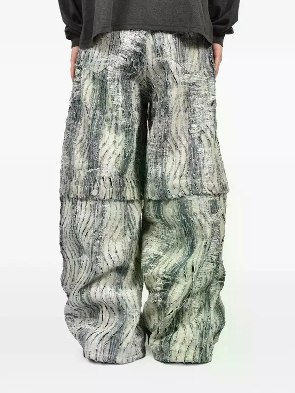 TAAKK Convertible Bleached Jacquard Jeans