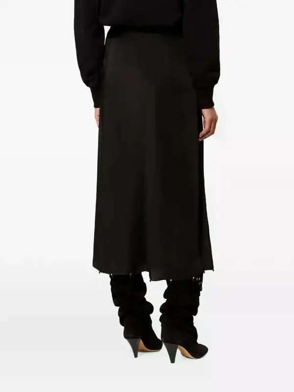 MARANT ETOILE Vanille Crystal-embellished Wrap Midi Skirt