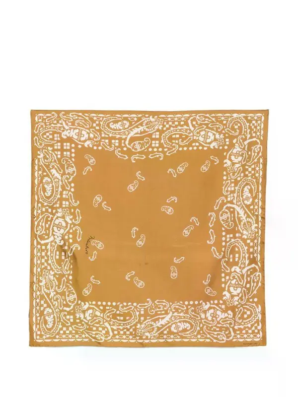 MANTERO 1902 Paisley-print Silk Scarf - Brown