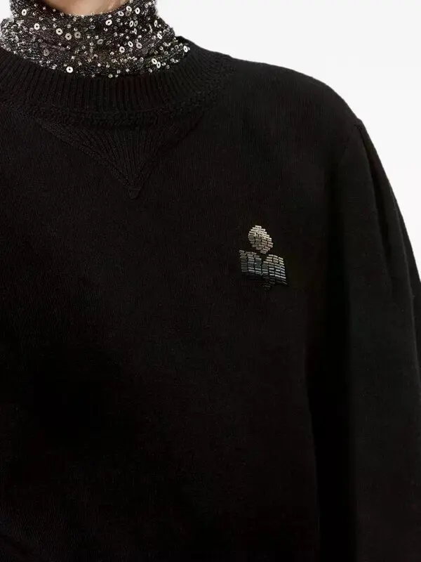 Isabel Marant Étoile Logo-embroidered Puff-sleeve Sweater