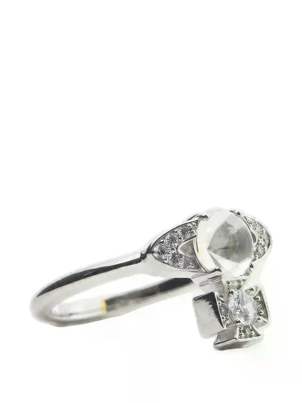 VIVIENNE WESTWOOD Ondina Crystal-embellished Ring - Silver