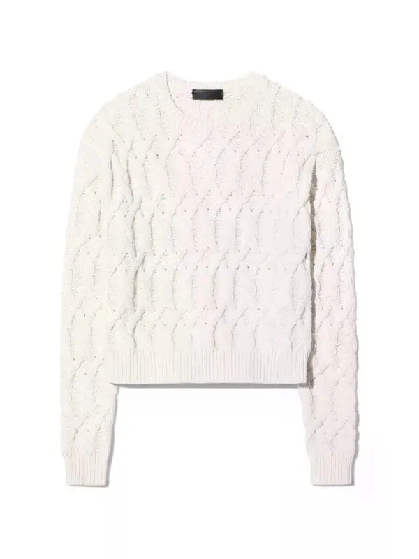 NILI LOTAN Miklos Cable-knit Sweater - Neutrals