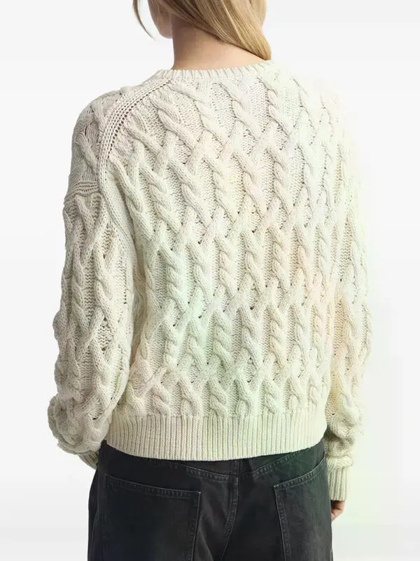 NILI LOTAN Miklos Cable-knit Sweater - Neutrals