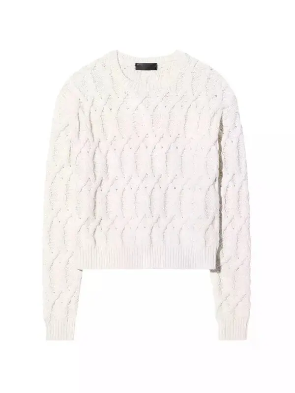 NILI LOTAN Miklos Cable-knit Sweater - Neutrals