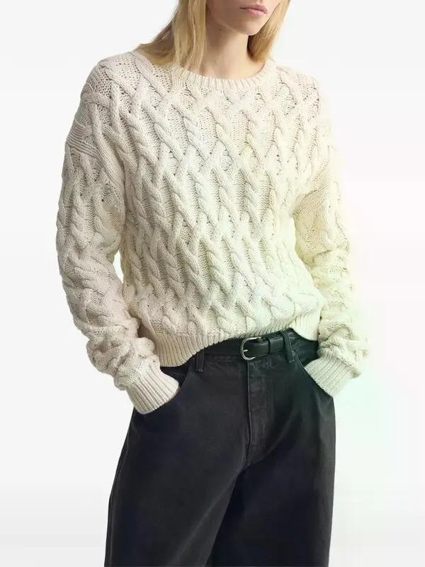 NILI LOTAN Miklos Cable-knit Sweater - Neutrals