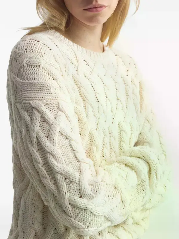 NILI LOTAN Miklos Cable-knit Sweater - Neutrals