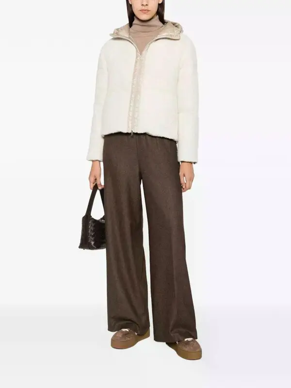 Herno Marl-effect Wide-leg Trousers