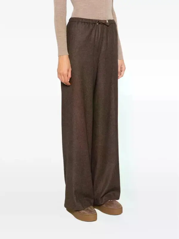 Herno Marl-effect Wide-leg Trousers