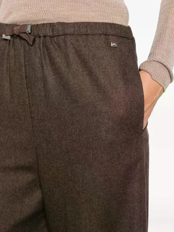 Herno Marl-effect Wide-leg Trousers