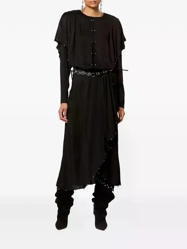 MARANT ETOILE Crystal-embellished Ruffled Top