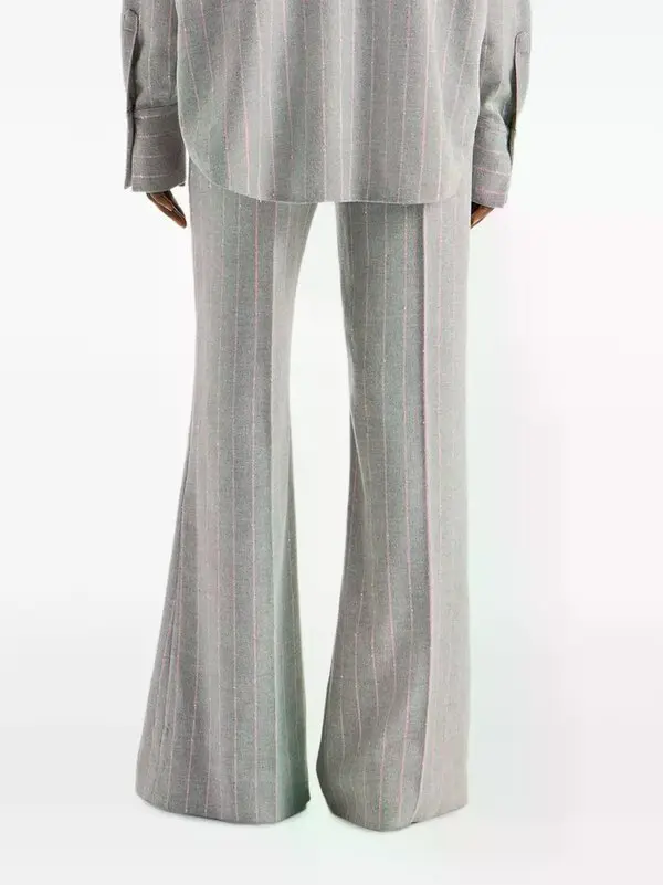 GENNY Pinstriped Sequin-embellished Trousers