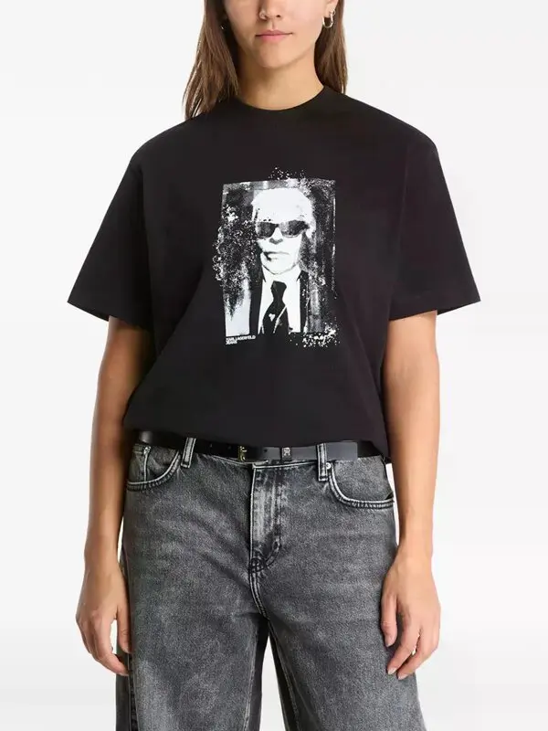 Karl Lagerfeld Graphic-print T-shirt - Black