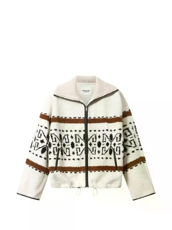 MARANT ETOILE Lijka Geometric-pattern Zip-up Jacket