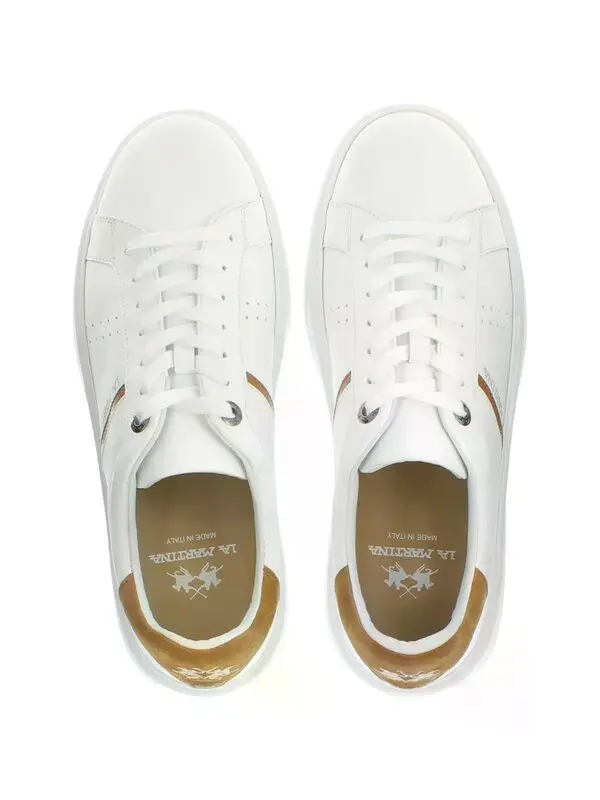 LA MARTINA Logo-print Leather Sneakers