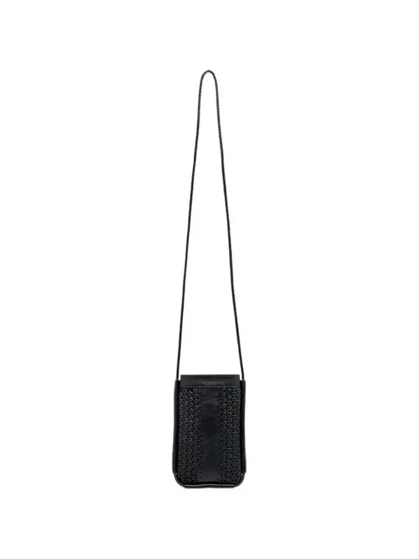 LOTTUSSE Noodluxe Woven Leather Shoulder Bag - Black