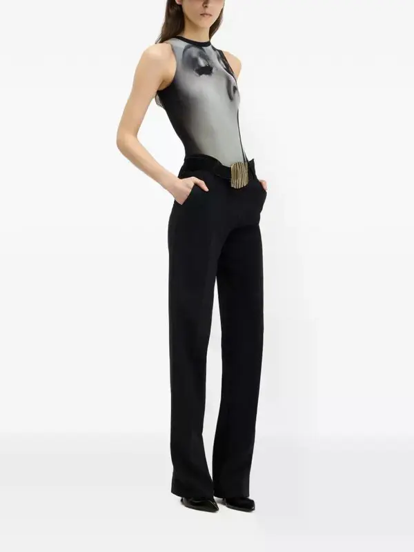 JEAN PAUL GAULTIER The Curved Tailored Trousers - Black